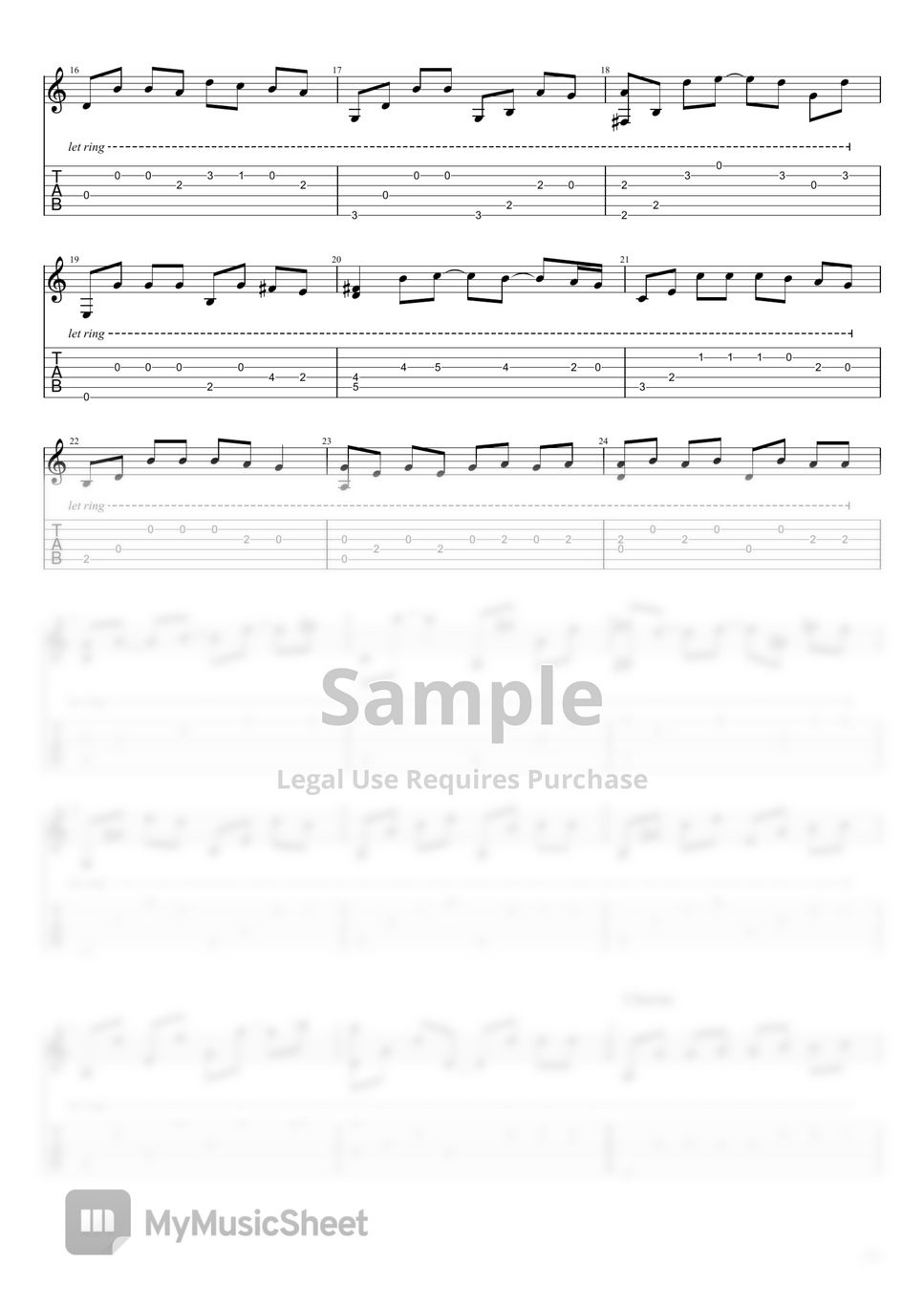 周杰倫 - 星晴[Easy Guitar Fingerstyle For Beginner] Sheets by Kin's Music