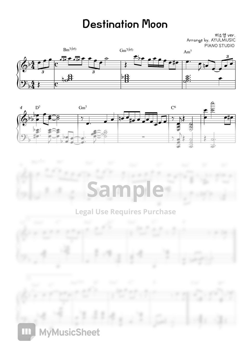 FISHER MARVIN Destination Moon (Jazz Solo Piano) 악보 By, 50% OFF