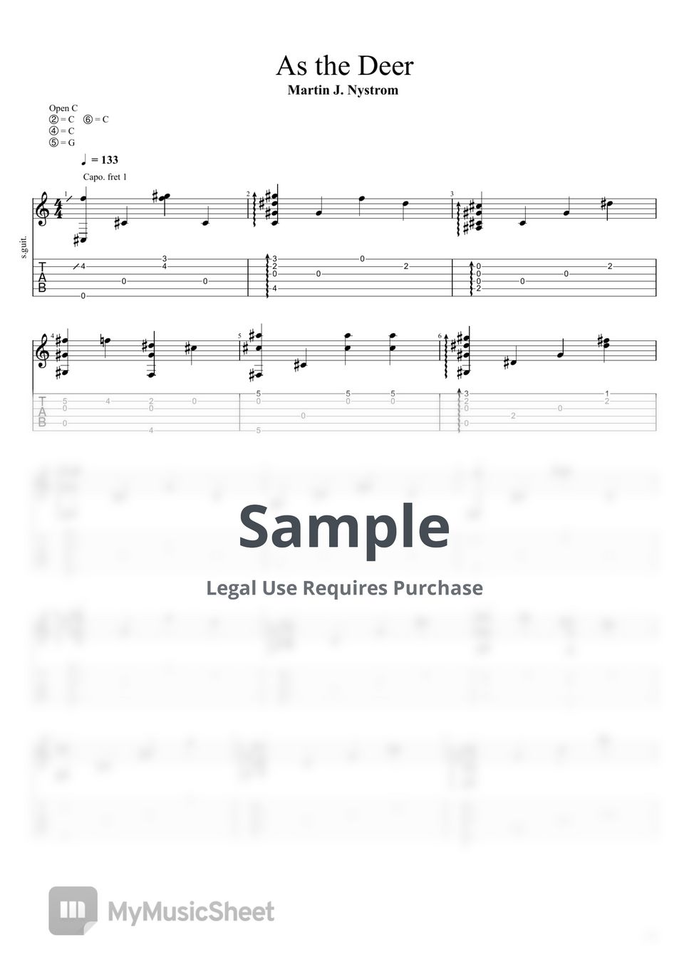 Martin J. Nystrom - As the Deer Tab + 1staff by Titus Major