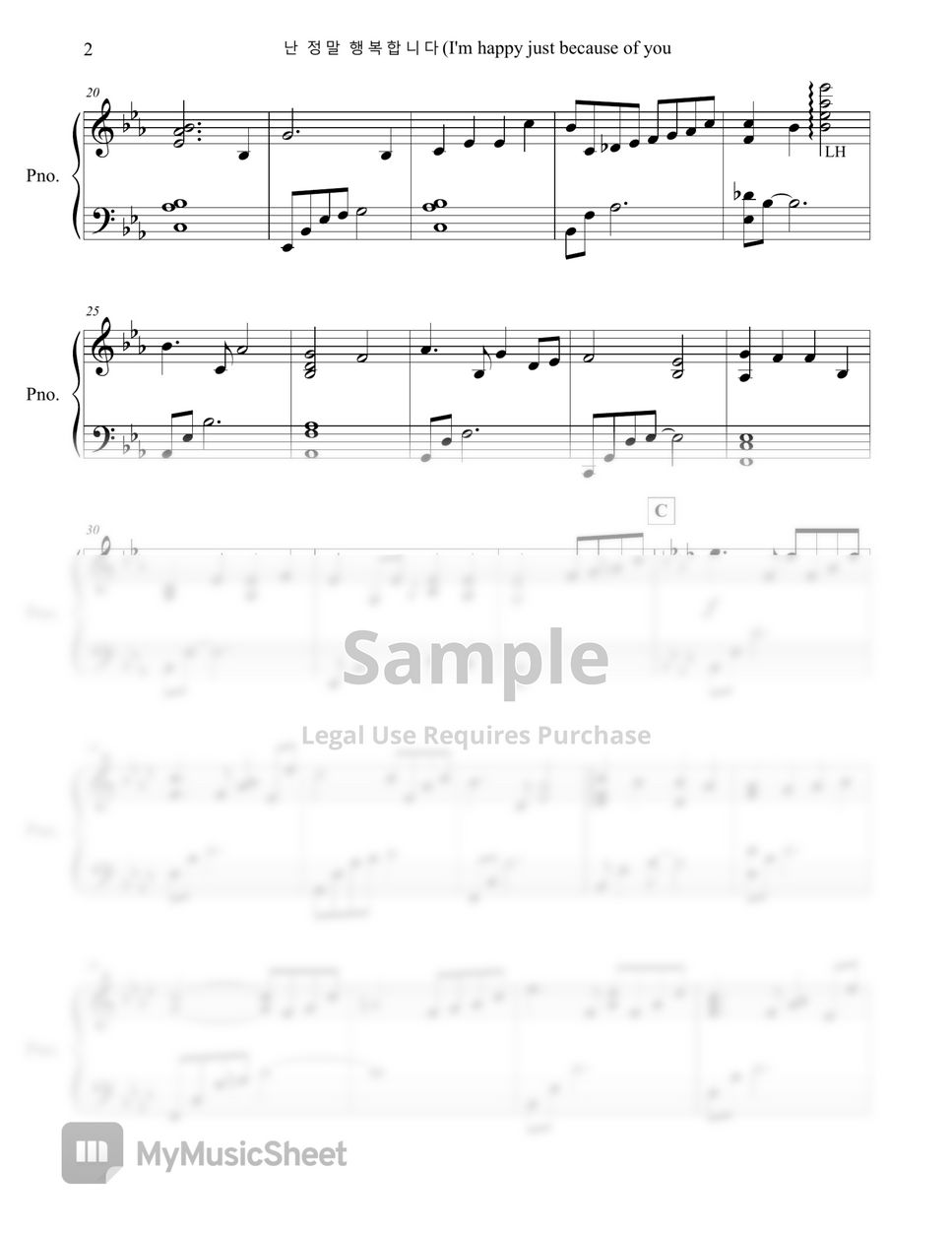 Keunyoung Song(송근영) - 난 정말 행복합니다(I'm happy just because of you) (1st Album) Sheet Music by ...