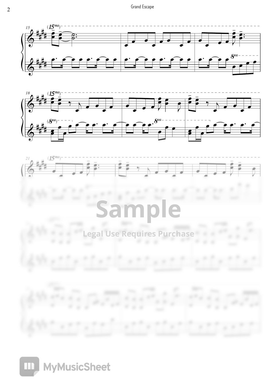 Radwimps - Grand Escape 樂譜 by JichanPark