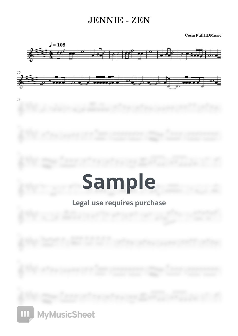 JENNIE - ZEN Sheets