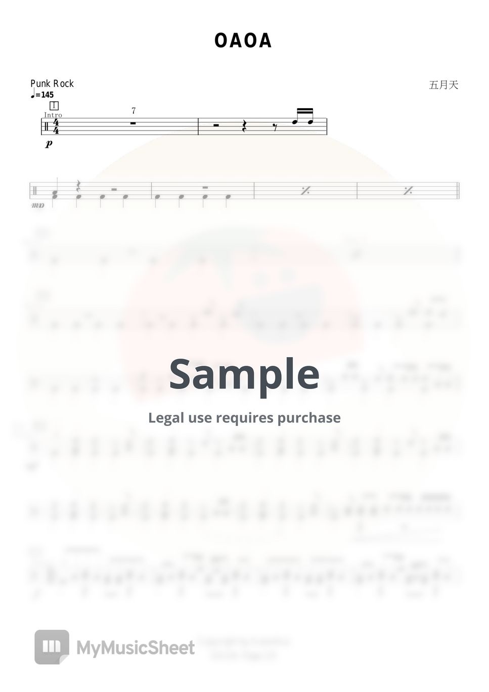 五月天 - OAOA Sheets by Karenhui