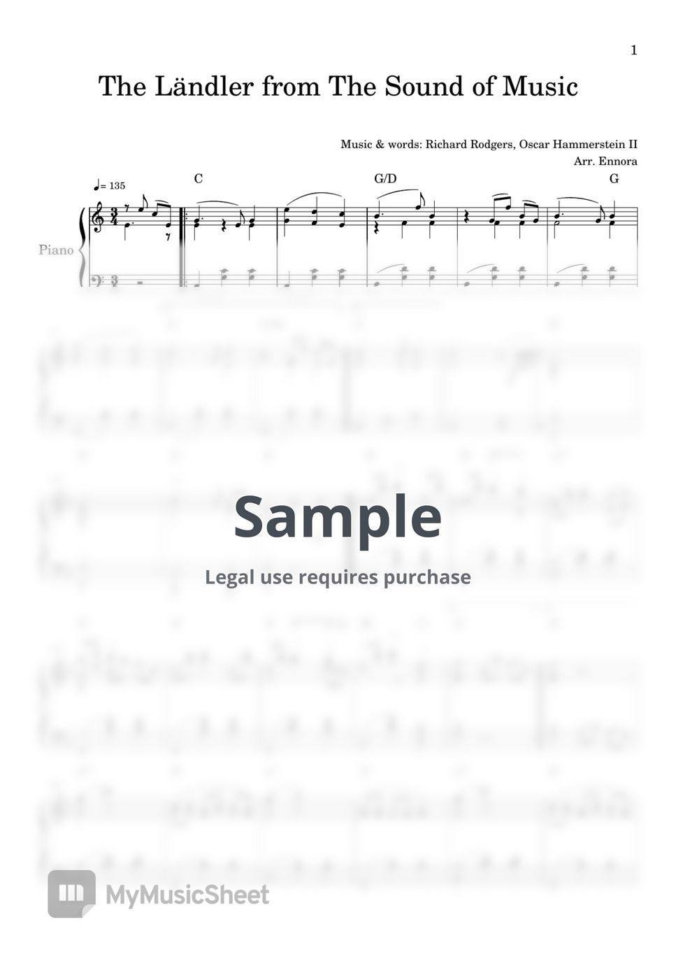 Ländler from The Sound of Music piano #Ländler #theSoundOfMusic ...
