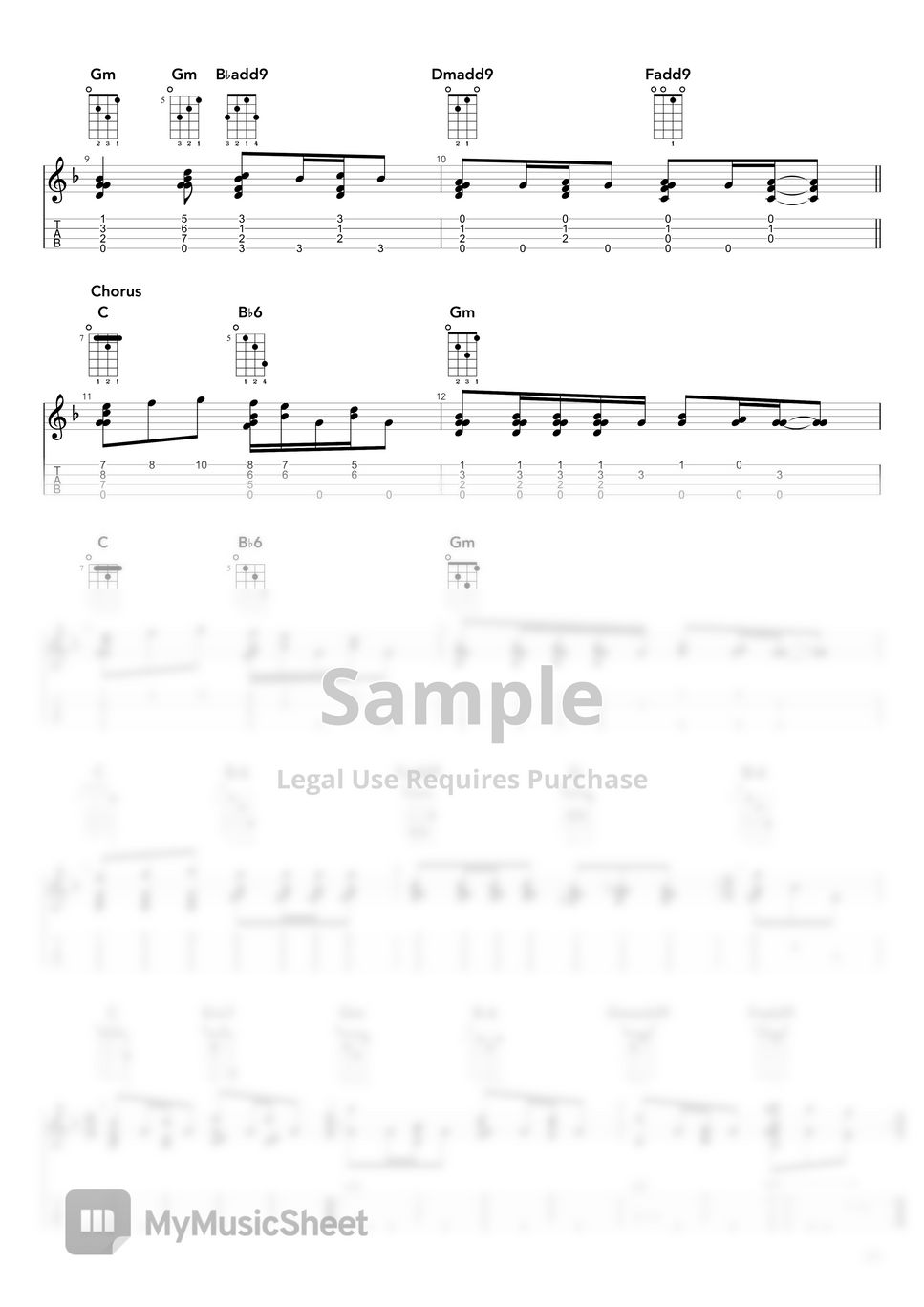 Aqualung - Strange and beautiful 타브+단선 악보 by 4stringboy