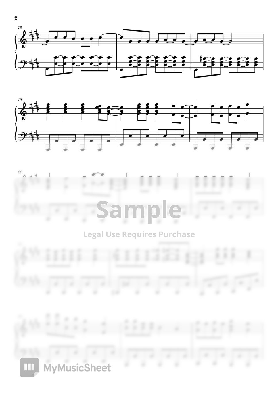 Train - Drive By Sheet Music by Piano Go Life