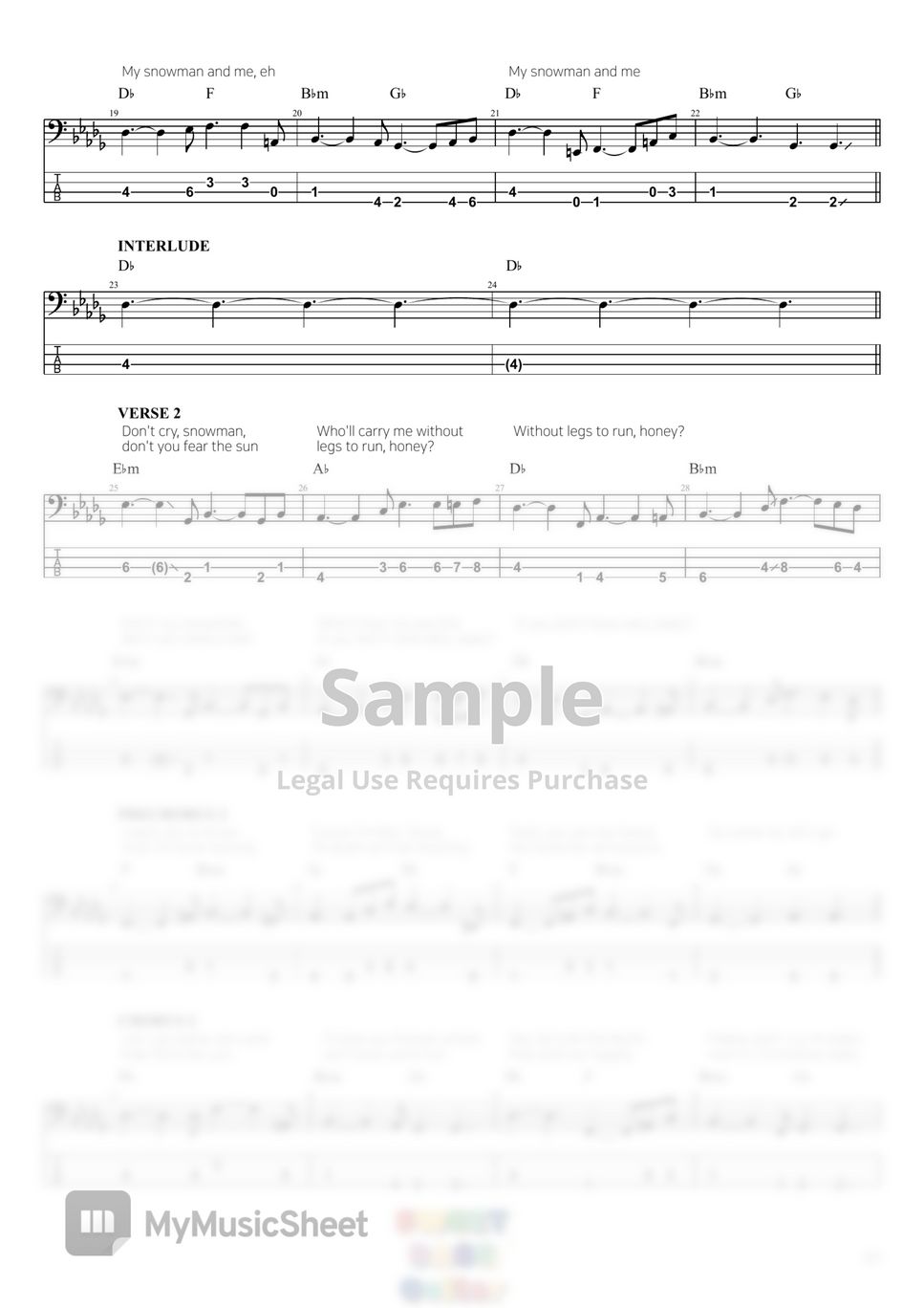 Sia - Snowman Sheets by Sweet Bass