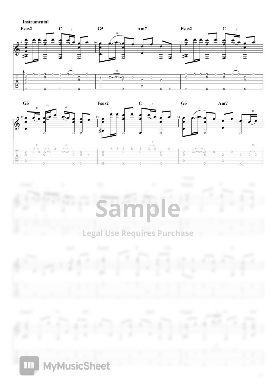 Yorushika - Cloudless (Tada Kimi ni Hare) (Fingerstyle) Sheets by Steve Hansen