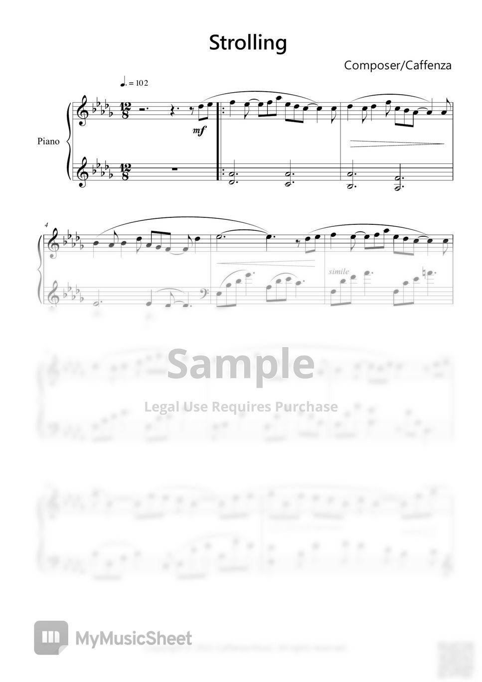 Caffenza Studio 林冷弦音樂 - 漫步 Strolling Sheets