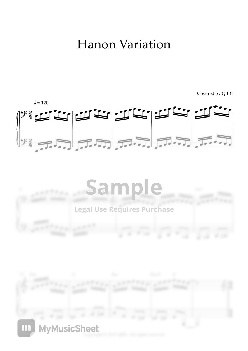 QBIC - Hanon variation 악보