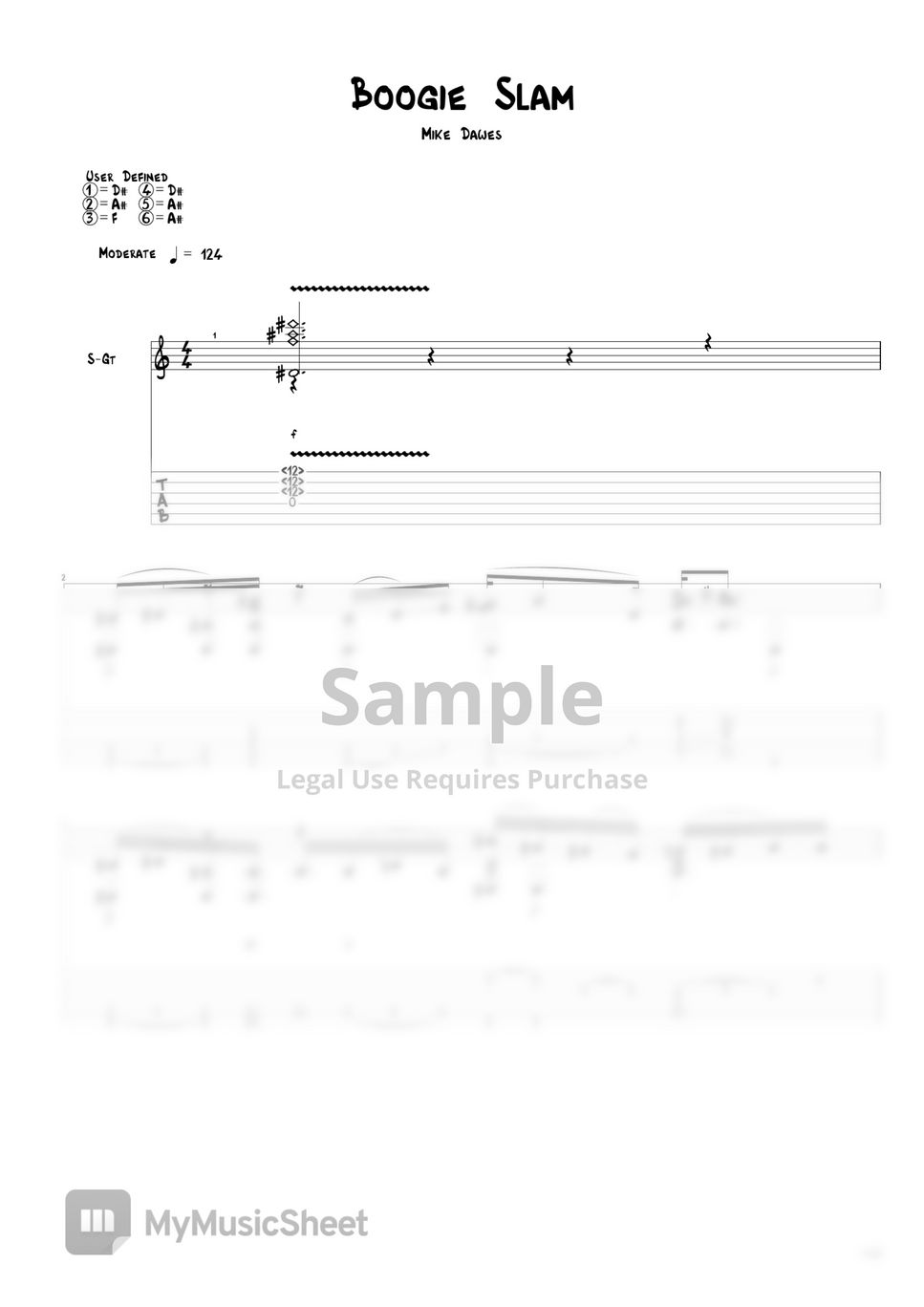 Mike Dawes - Boogie Slam Sheets by Agape Guitar