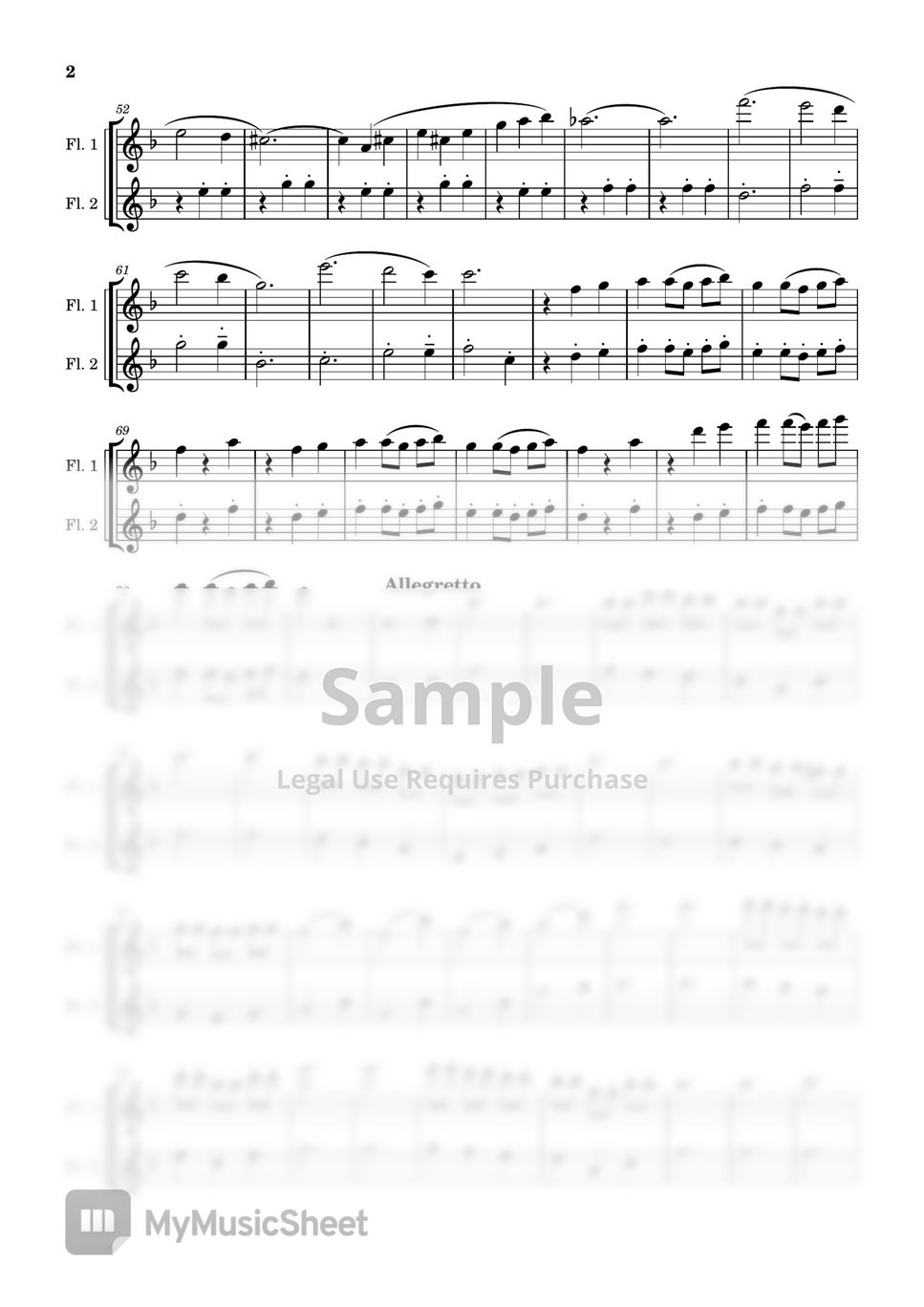 쇼스타코비치 - 쇼스타코비치 왈츠 NO.2 (Two flutes/Piano/MR) Sheets by 심플플루트뮤직