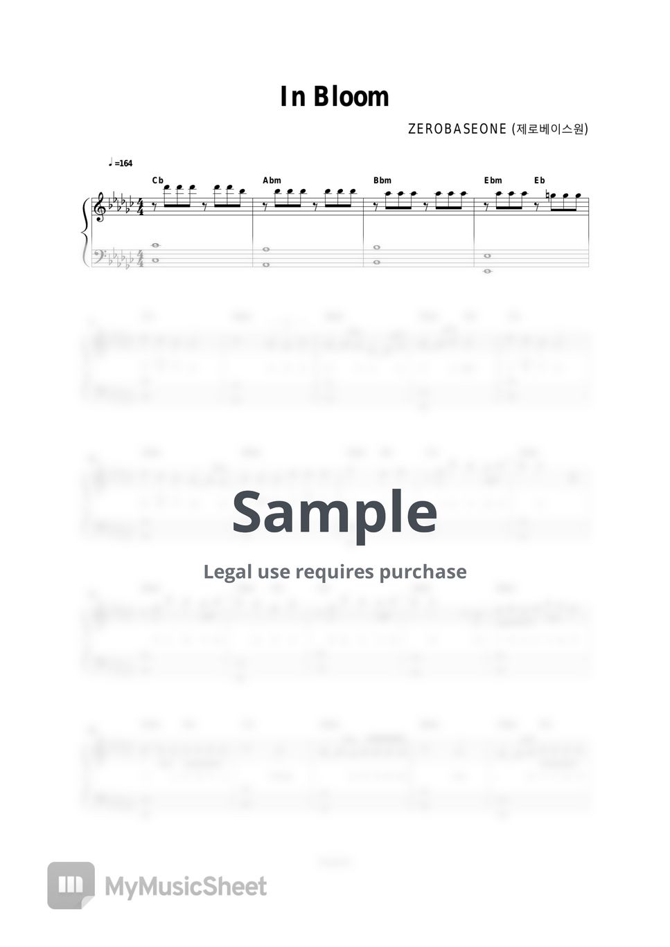 ZEROBASEONE (제로베이스원) - In Bloom (Easy ver.) Sheet Music by Dopiano