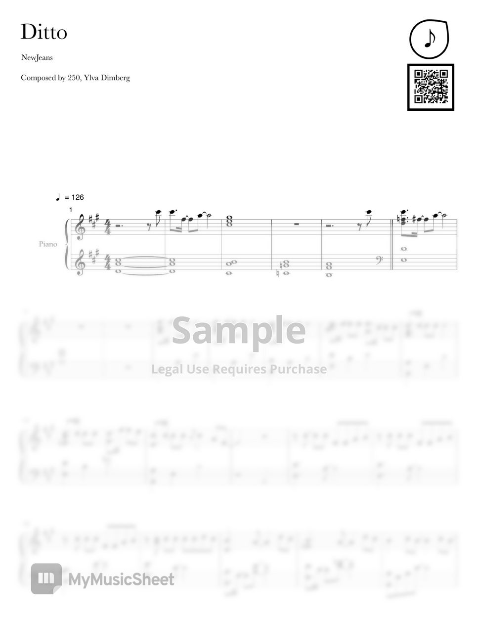 NewJeans - Ditto Sheets by relaxinpiano