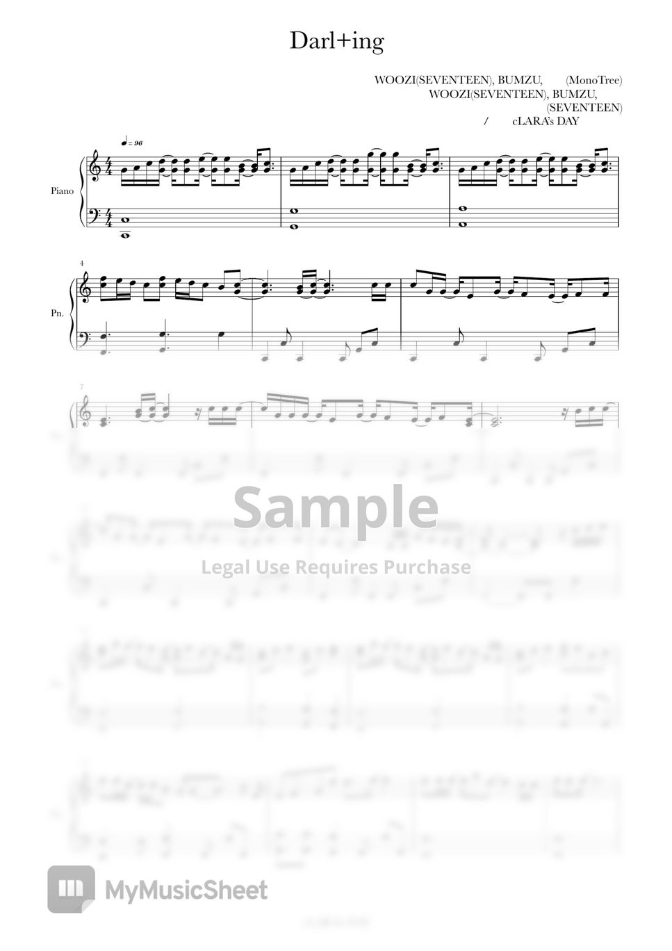 SEVENTEEN(세븐틴) - Darl+ing Sheets by cLARA's DAY 라라데이