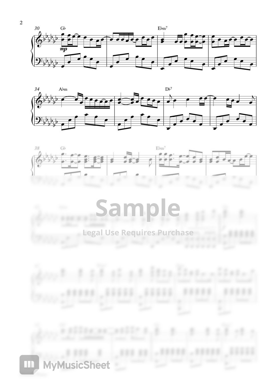 Olivia Rodrigo - Happier (Piano Sheet) Nutowy by Pianella Piano