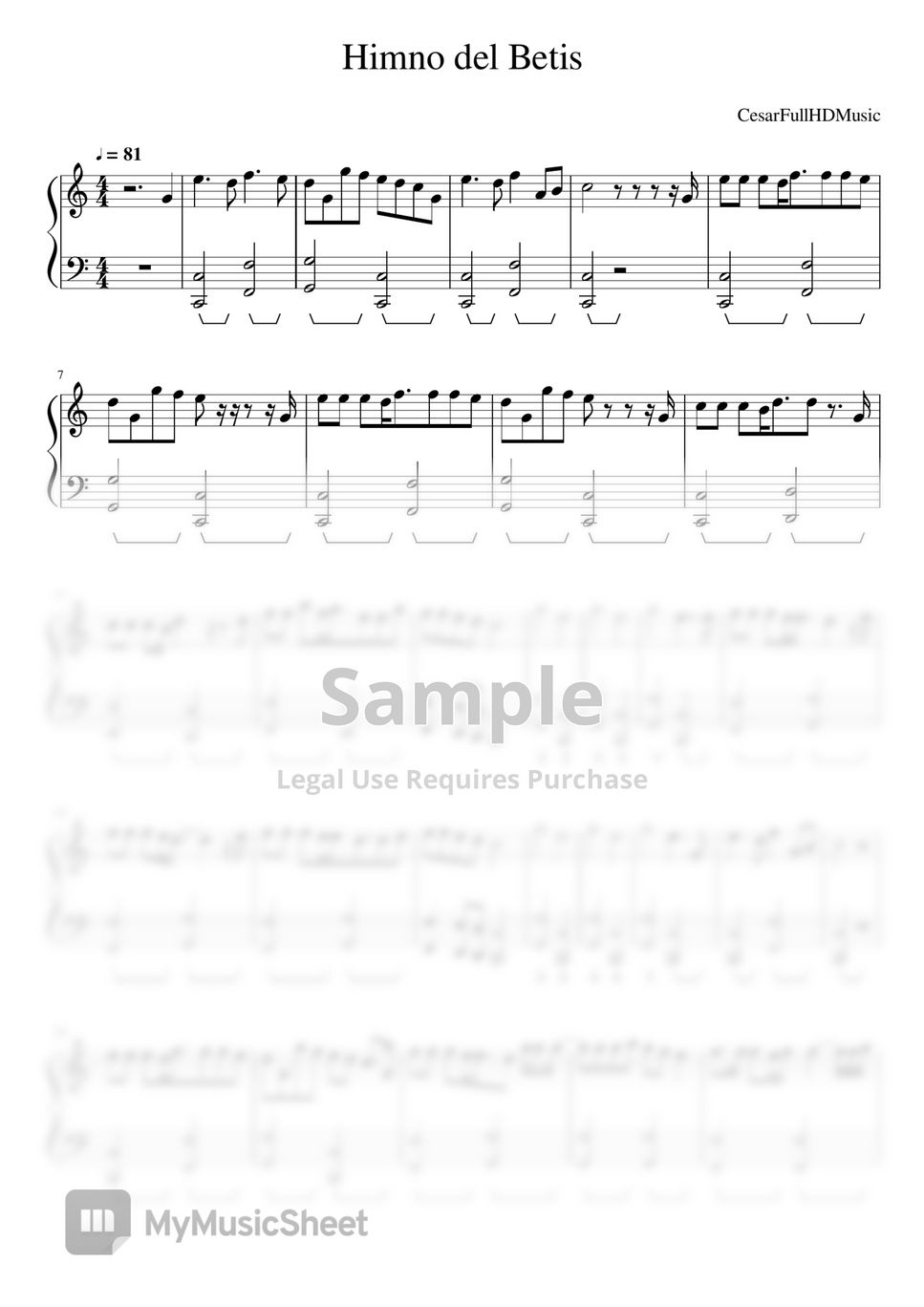 Betis - Himno del Betis Sheet Music