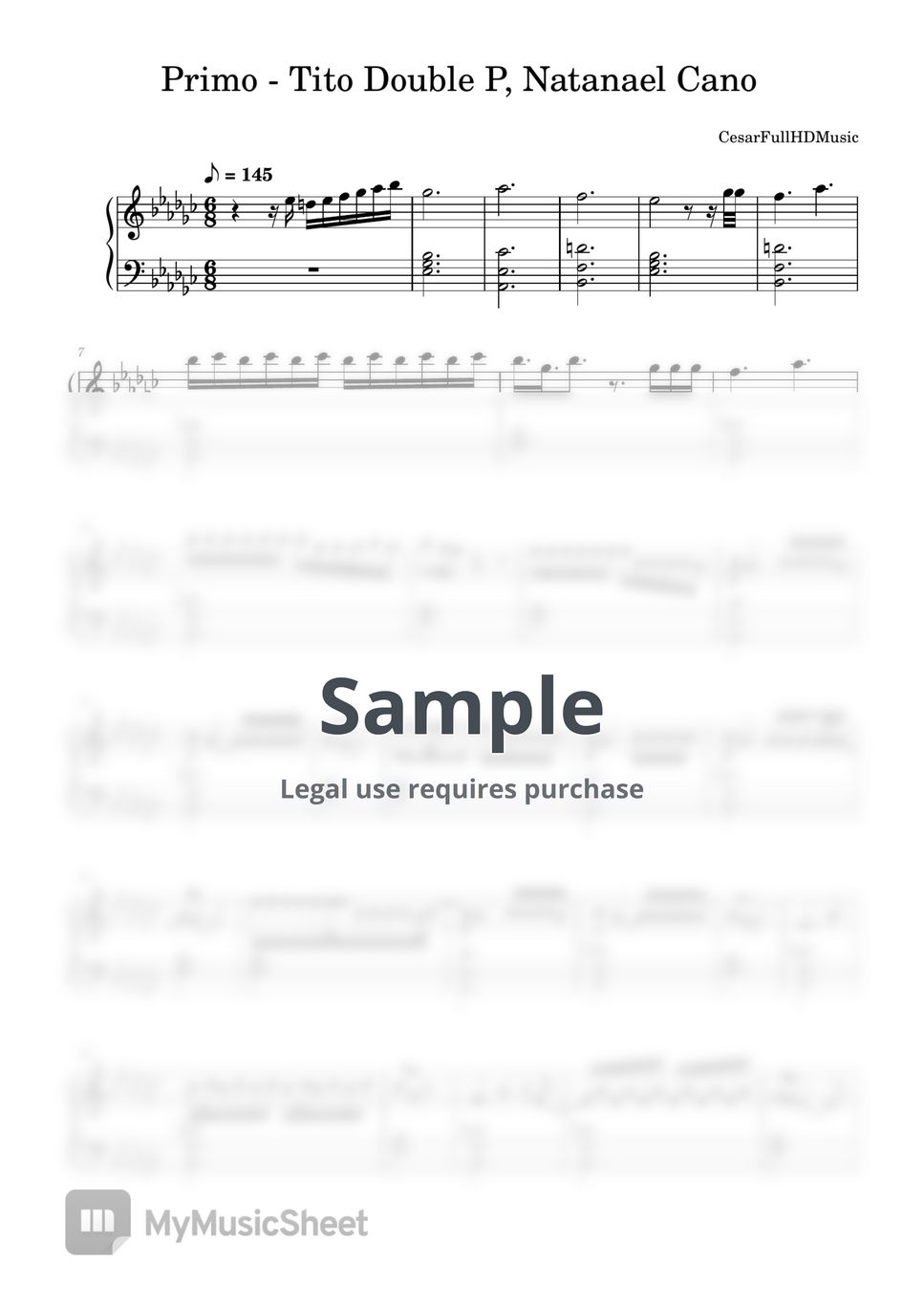 Tito Double P, Natanael Cano - Primo Sheets