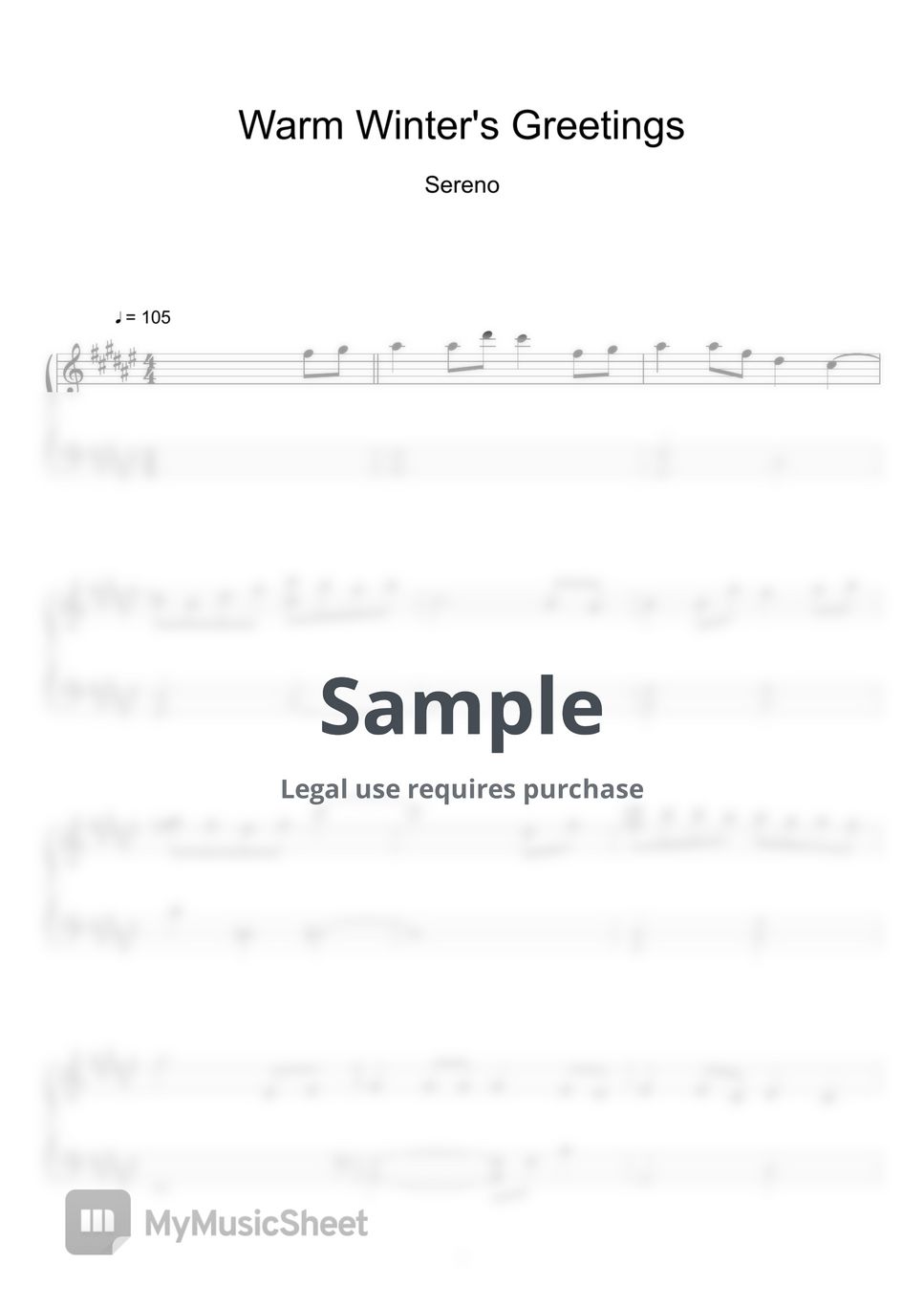 세레노 (Sereno) - 따뜻한, 그 겨울의 인사 (Warm Winter's Greetings) (Sheet Music ... 세레노 (Sereno) - 따뜻한, 그 겨울의 인사 (Warm Winter's Greetings) (Sheet Music ...