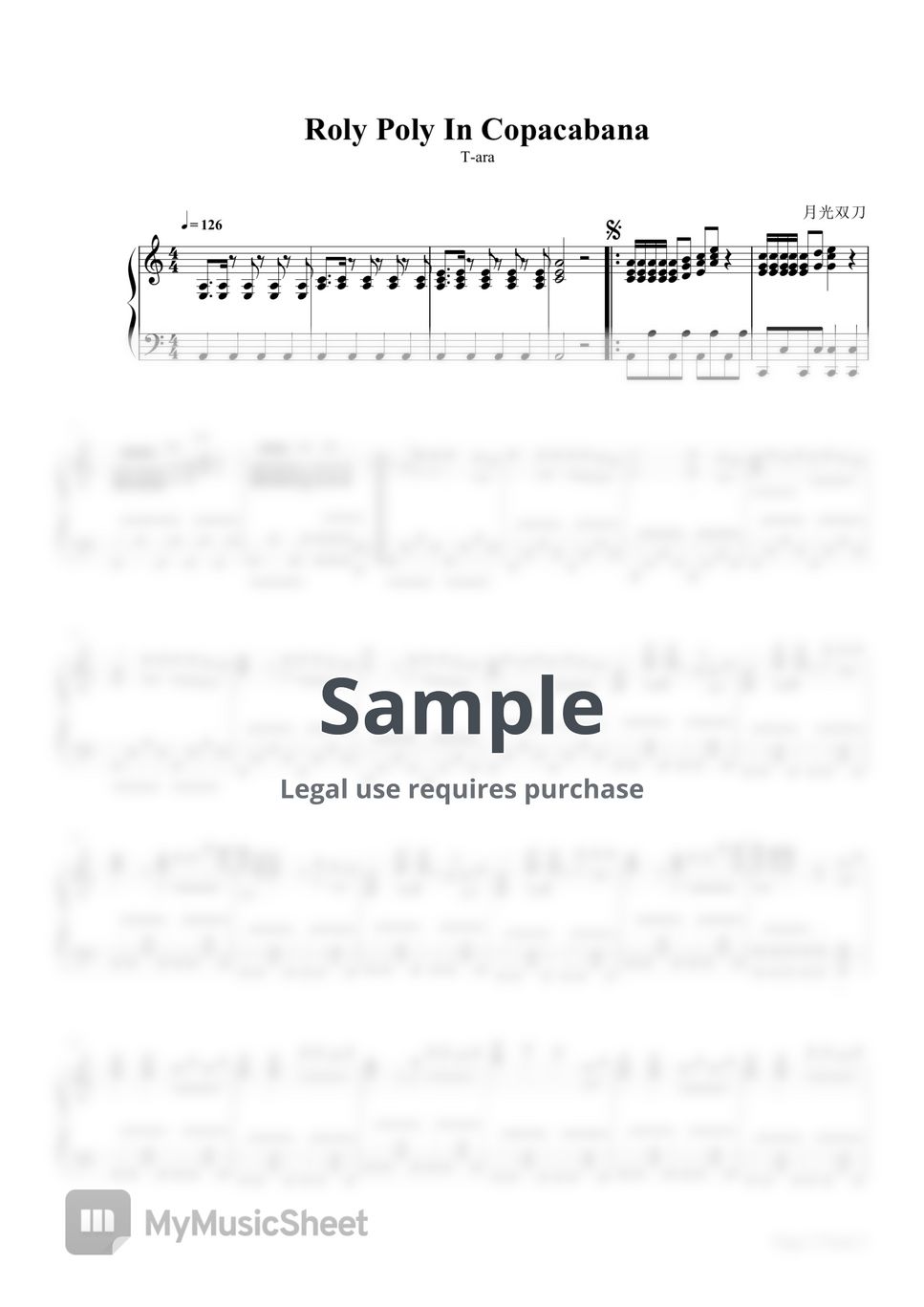 T-ara - Roly (Poly in Copacabana-T-ara) Sheets by Yilun