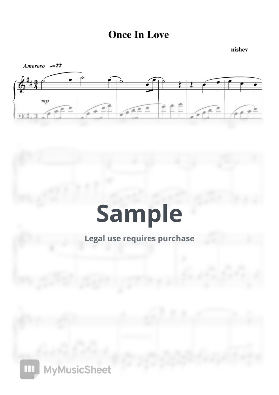 Nishev - Once in Love 악보 by Nishev