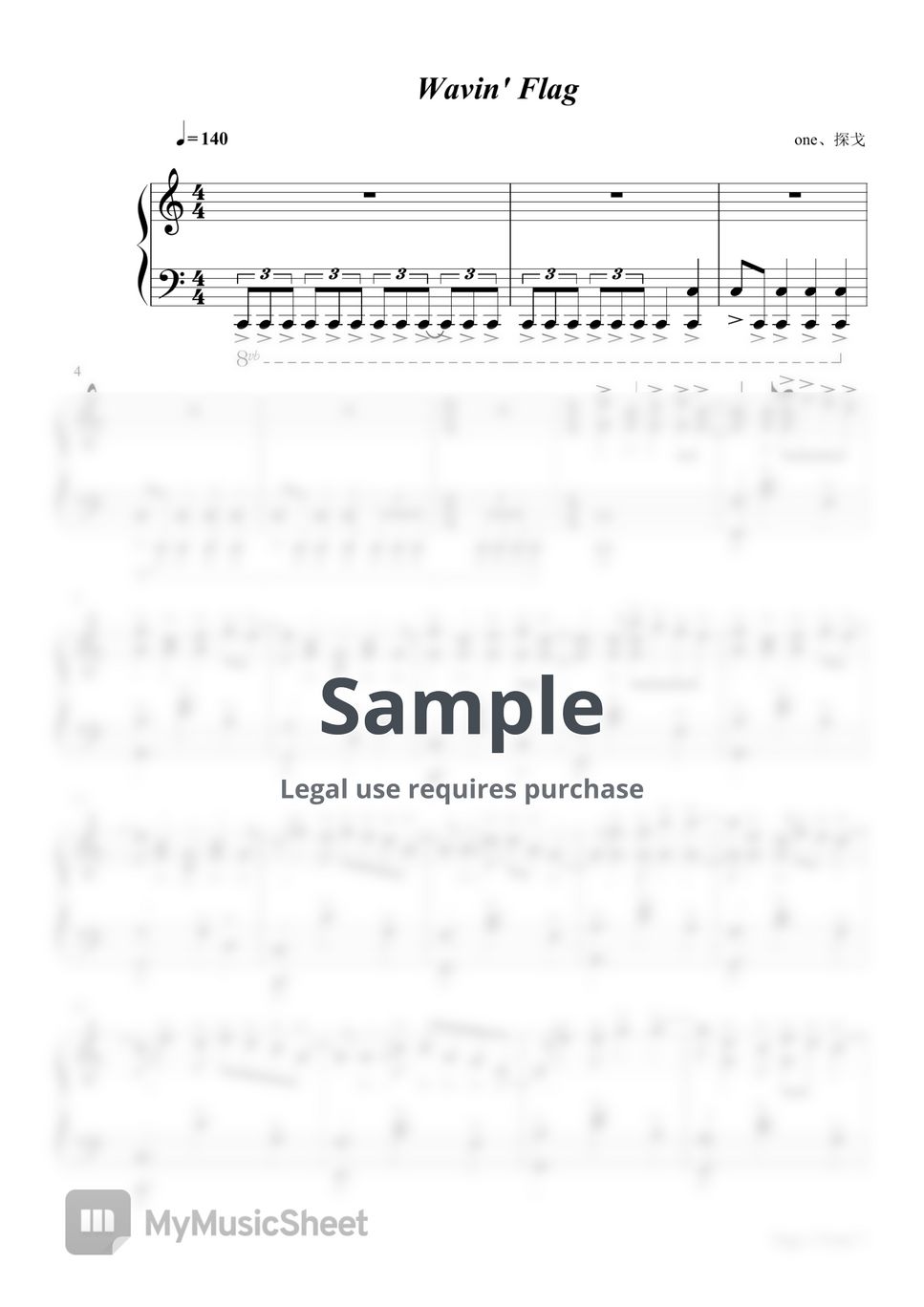 K'naan - Wavin' Flag (The 2010 FIFA World Cup) Sheets by dogemusic