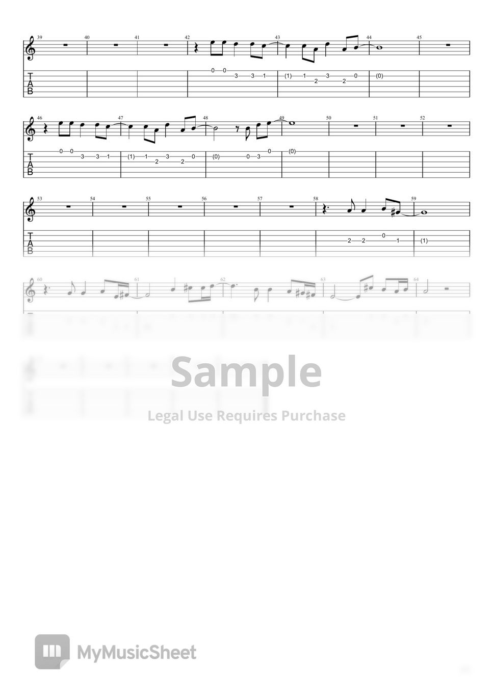 Tony Guitar - Tears In Heaven Partitur by Tony Guitar