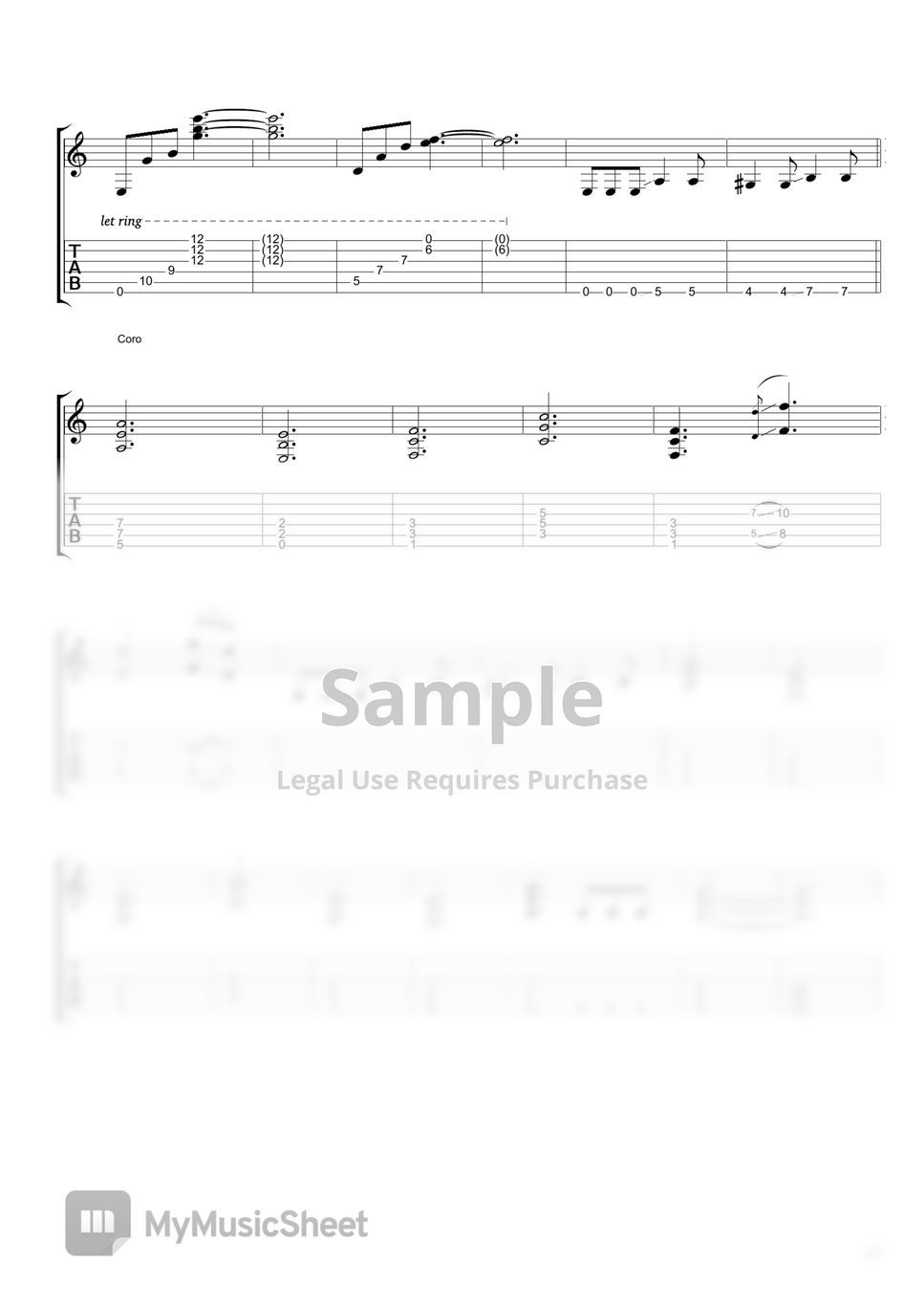 Helloween - Forever And One (Arreglo para guitarra) Sheet Music by ...