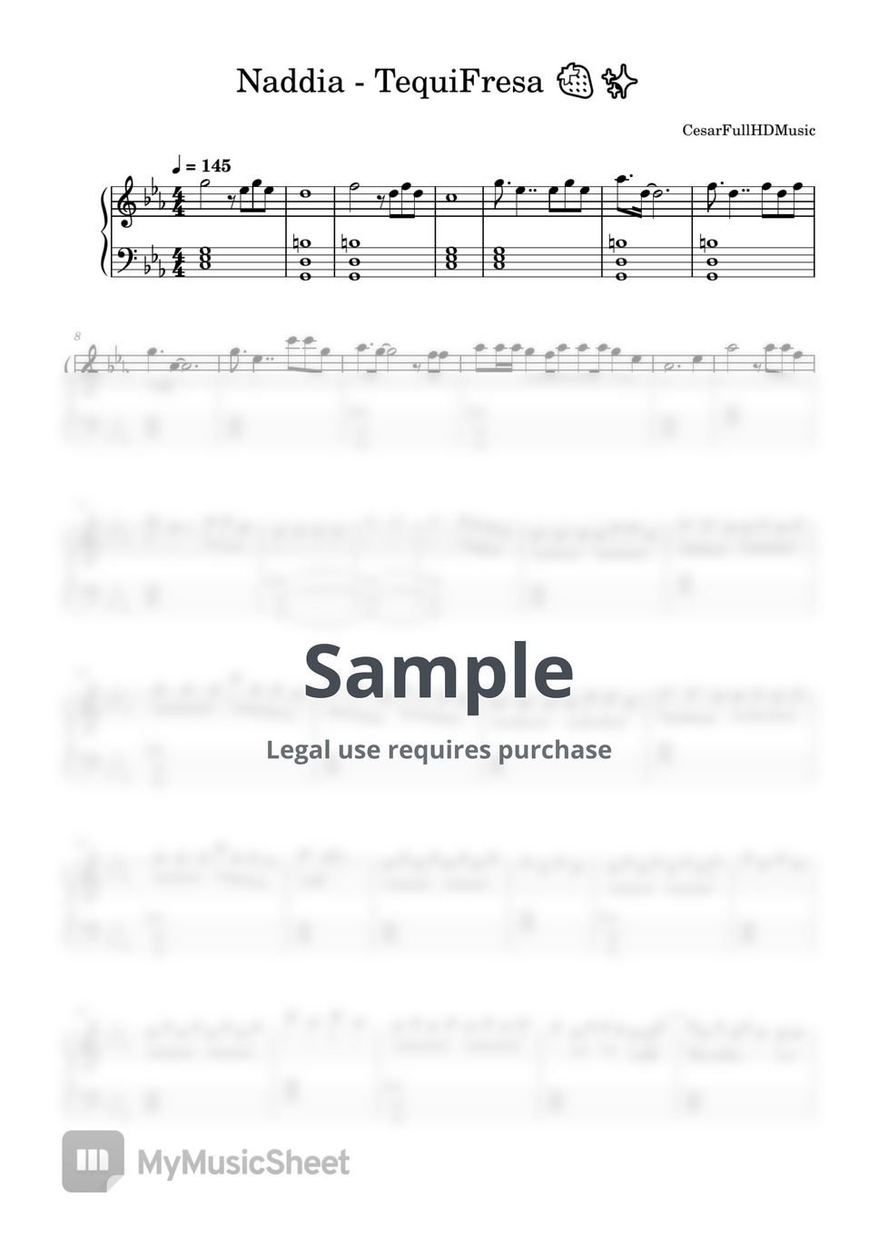Naddia - TequiFresa 🍓 Sheet Music
