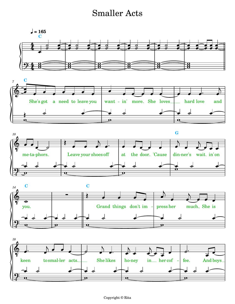 Zach Bryan - Smaller Acts (Easy and accurate version with lyrics and ...