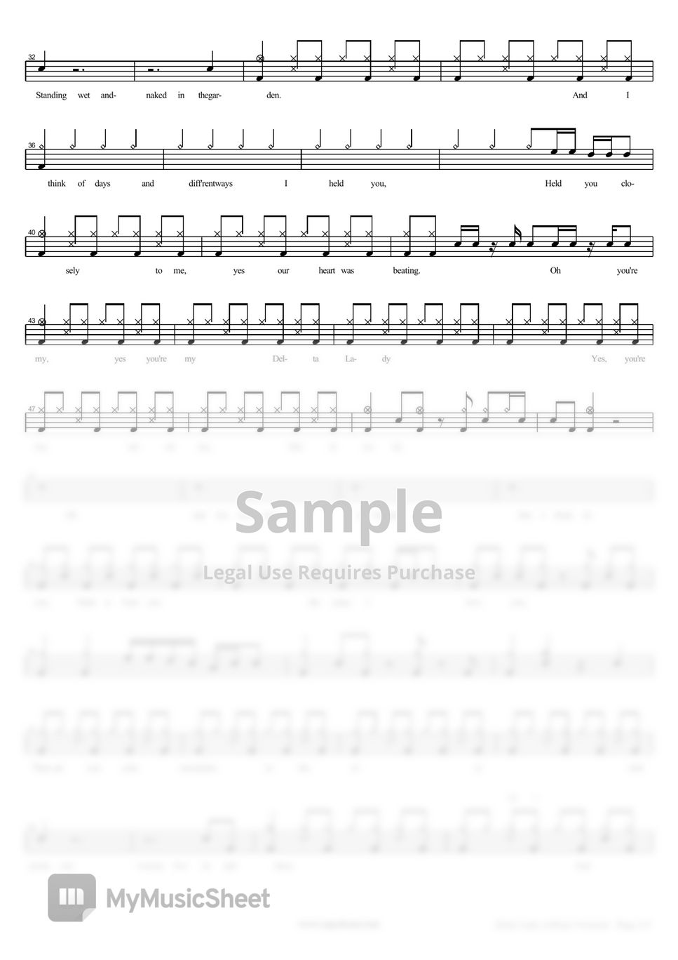 Joe Cocker - Delta Lady (Album Version) Sheets by COPYDRUM