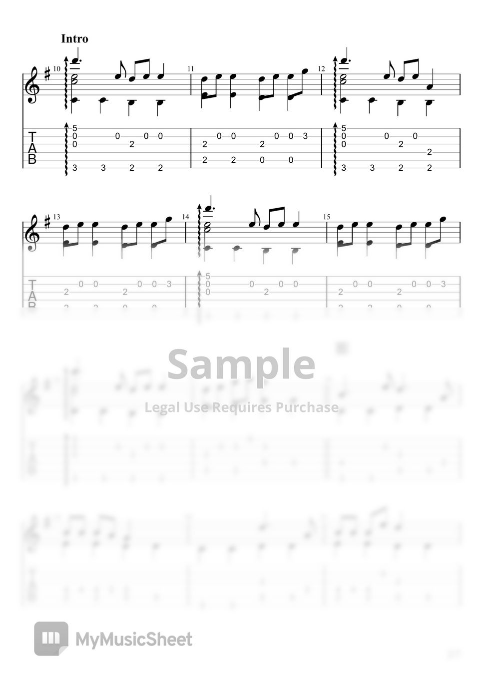 Yukopi - Kyoufuu All Back (Fingerstyle) 楽譜 by u3danchou