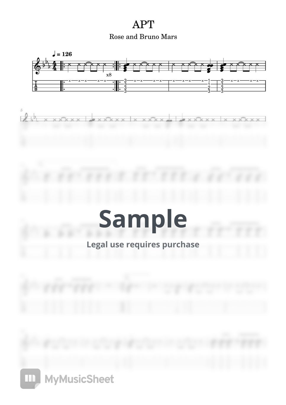 Rose and Bruno Mars - APT Sheets by Real Ng