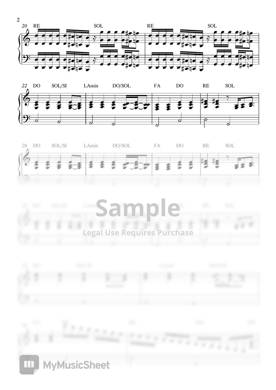 Vasco Rossi - Albachiara (spartito accompagnamento pianoforte) Sheet Music by Francesco Piantoni