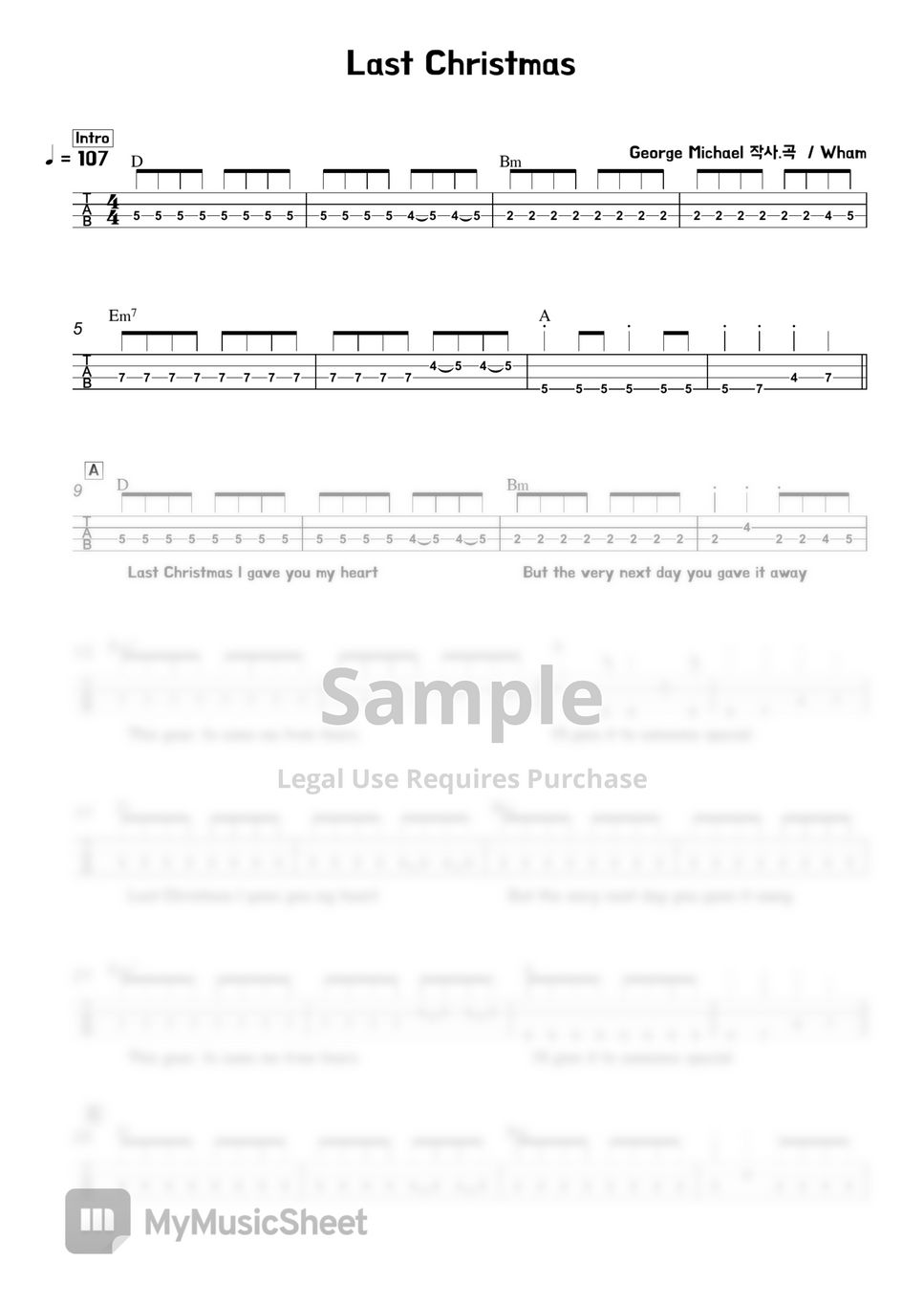 Wham - Last Christmas Sheets by Kimme