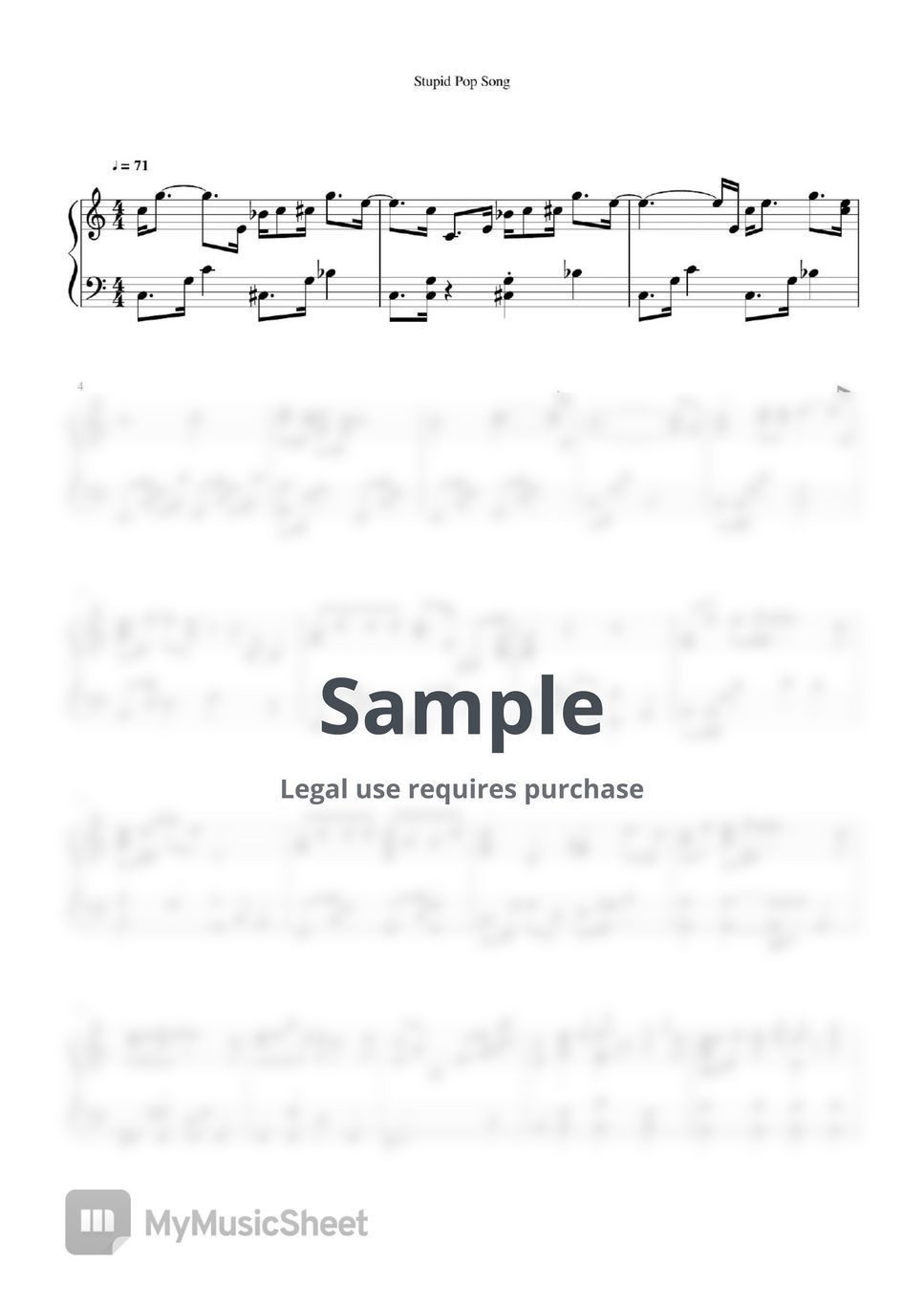 陶喆 David Tao - Stupid Pop Song Sheet Music by PianoDiscoveries