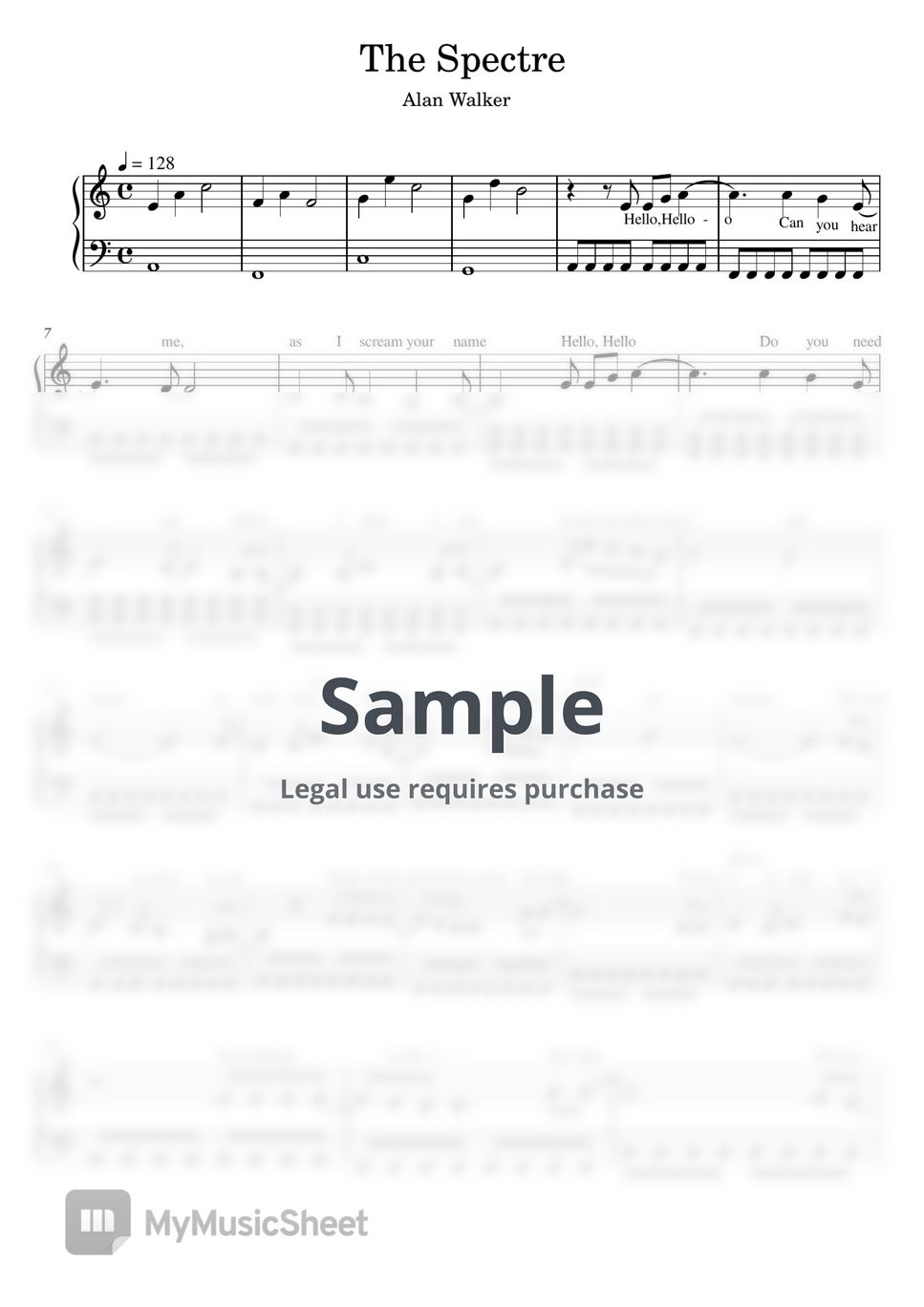 Alan Walker - Alan Walker - The Spectre Sheets by Alan Walker