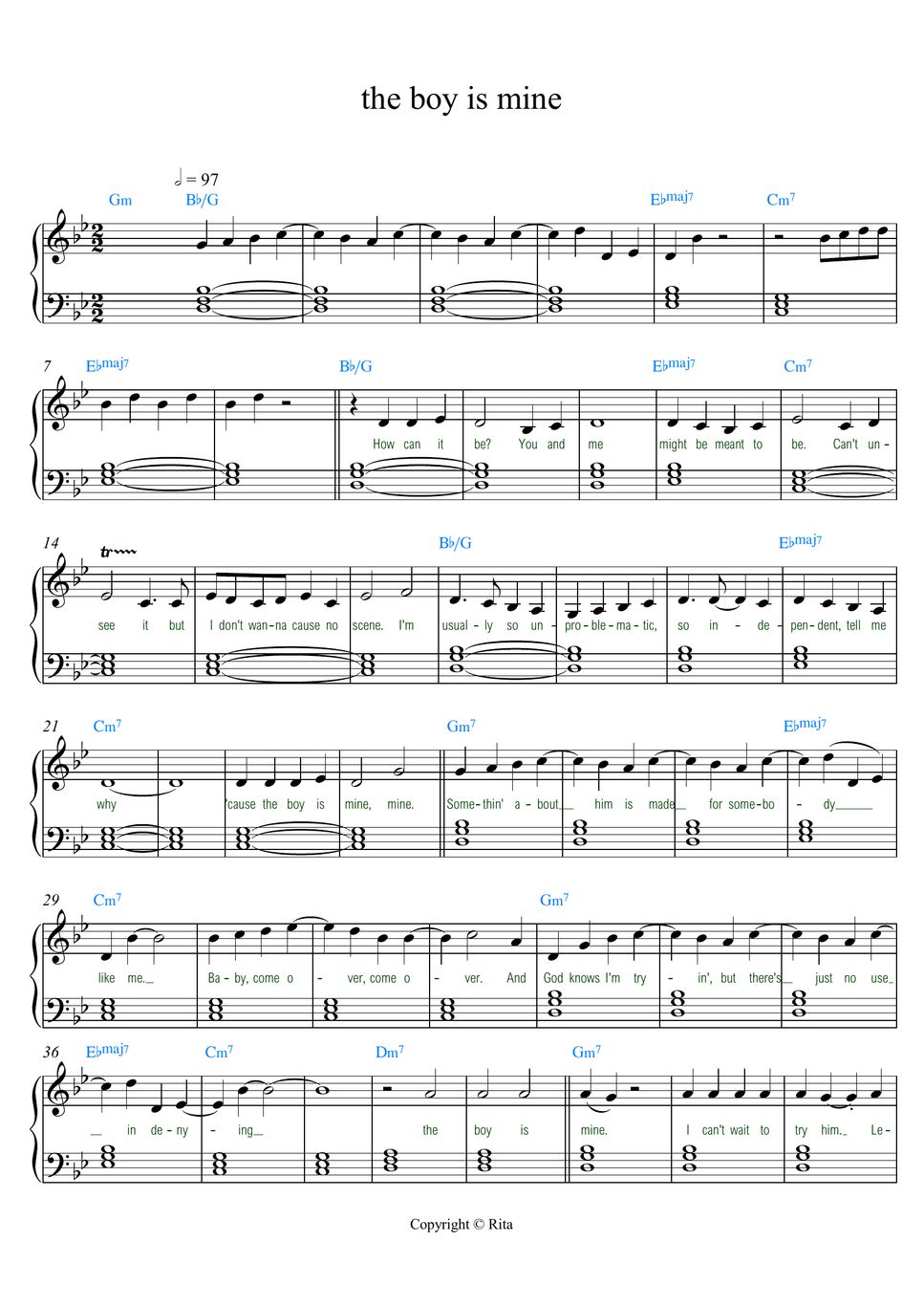 Ariana Grande - the boy is mine (Two simple versions with lyrics and ...