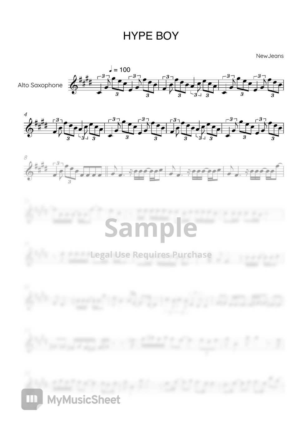 NewJeans - Hype Boy Sheet Music by JL