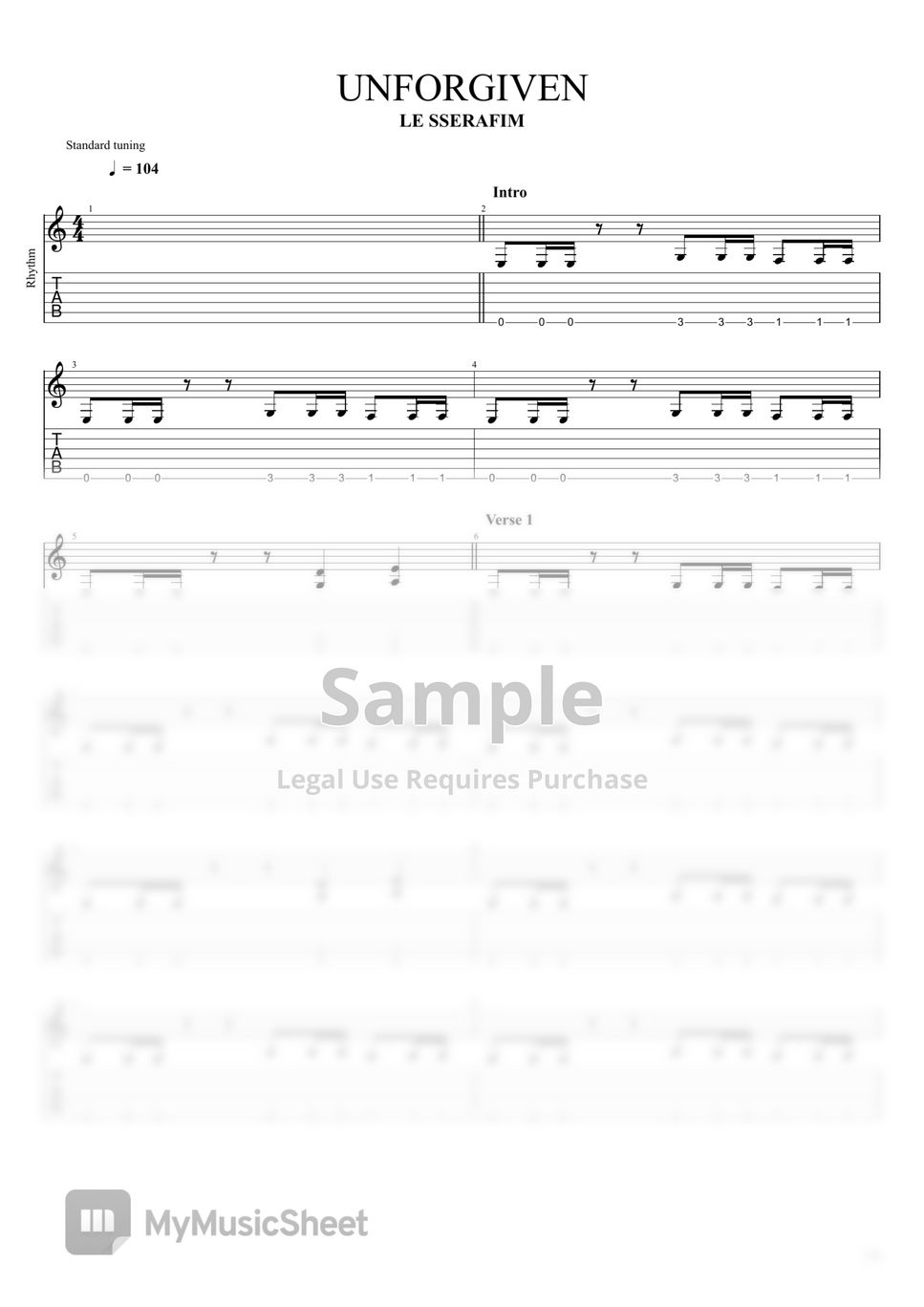 LE SSERAFIM - UNFORGIVEN TAB+1 Staff by Rob Ethereal