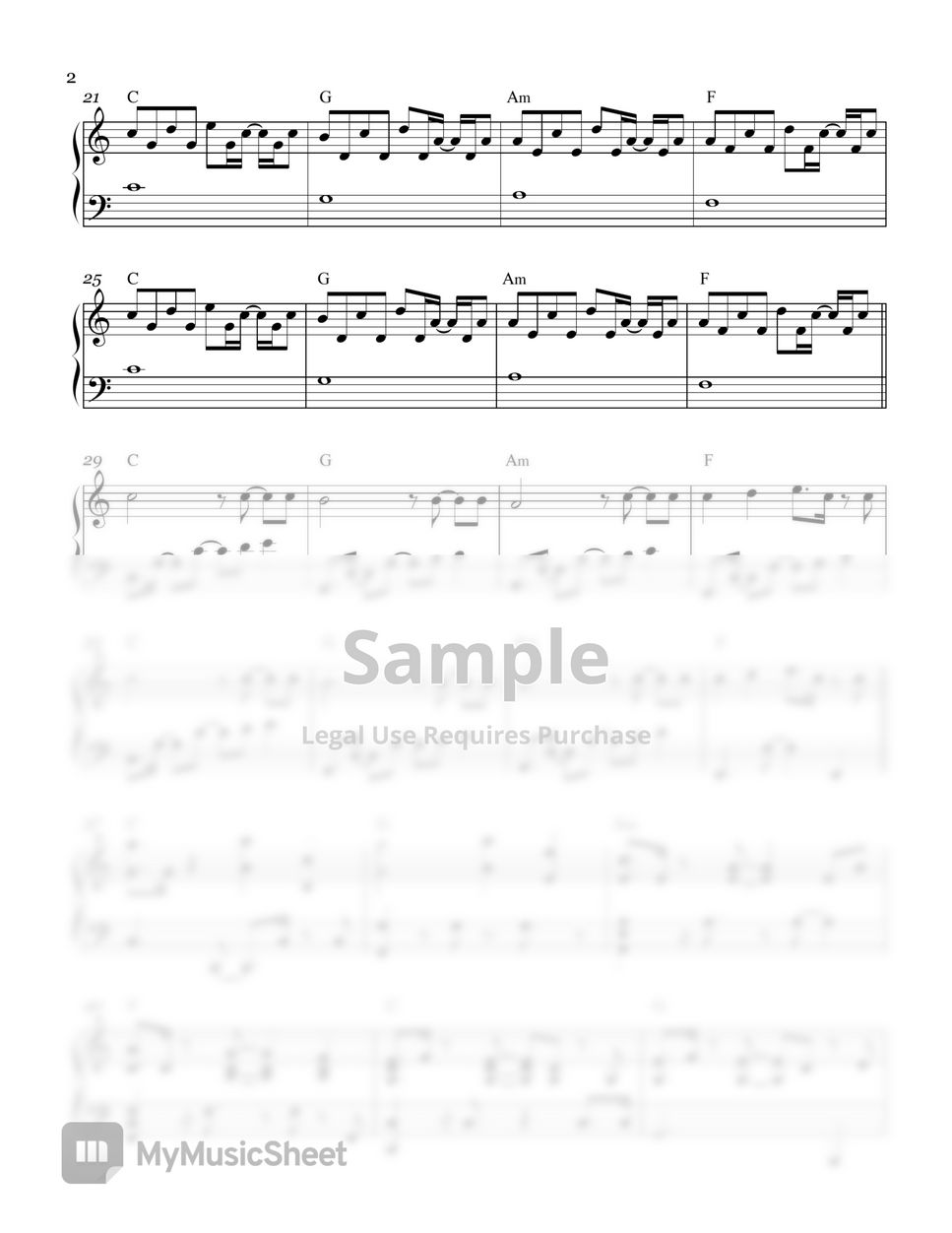 Maroon 5 - Girls Like You Piano cover (Easy version) by Mark Piano Sheets