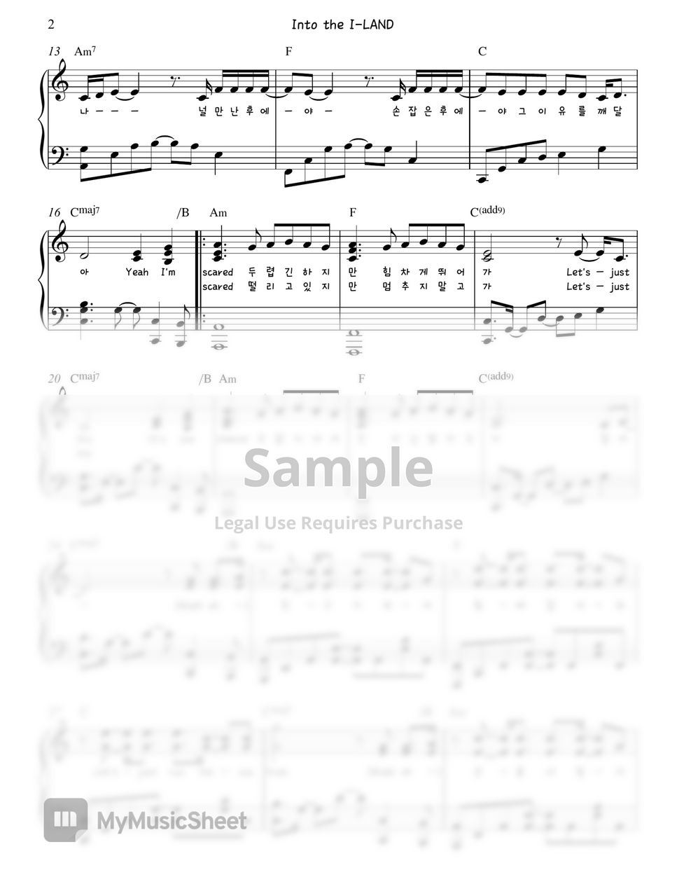 아이유 (IU) - Into the I-LAND Sheet by Gloria L.