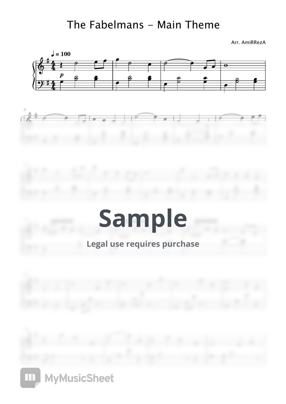 John Williams - Main Theme (The Fabelmans) Sheets by AmiRRezA