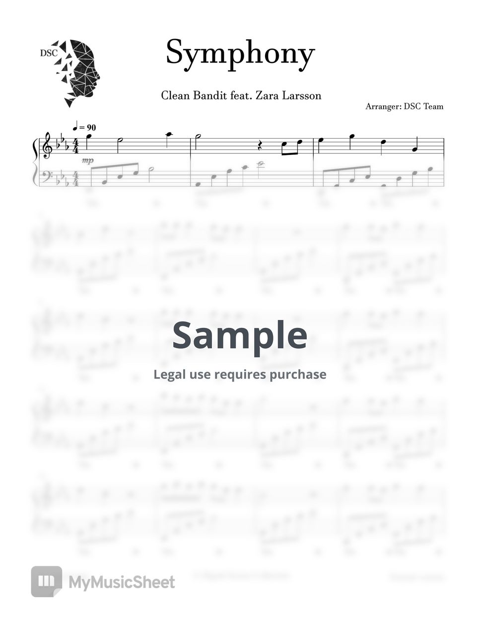Clean Bandit feat. Zara Larsson - Symphony (Relax version) Sheet Music ...