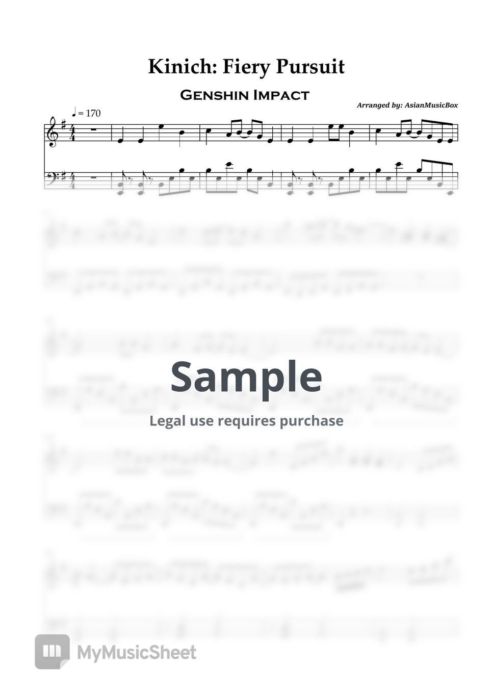 Genshin Impact - 'Kinich: Fiery Pursuit' (Sheet, MIDI, MultiTracks ...