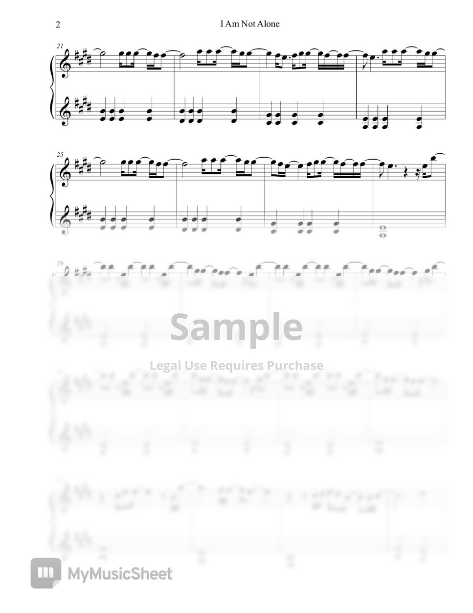 Kari Jobe - I Am Not Alone (Easy Piano) แผ่น by Betacustic