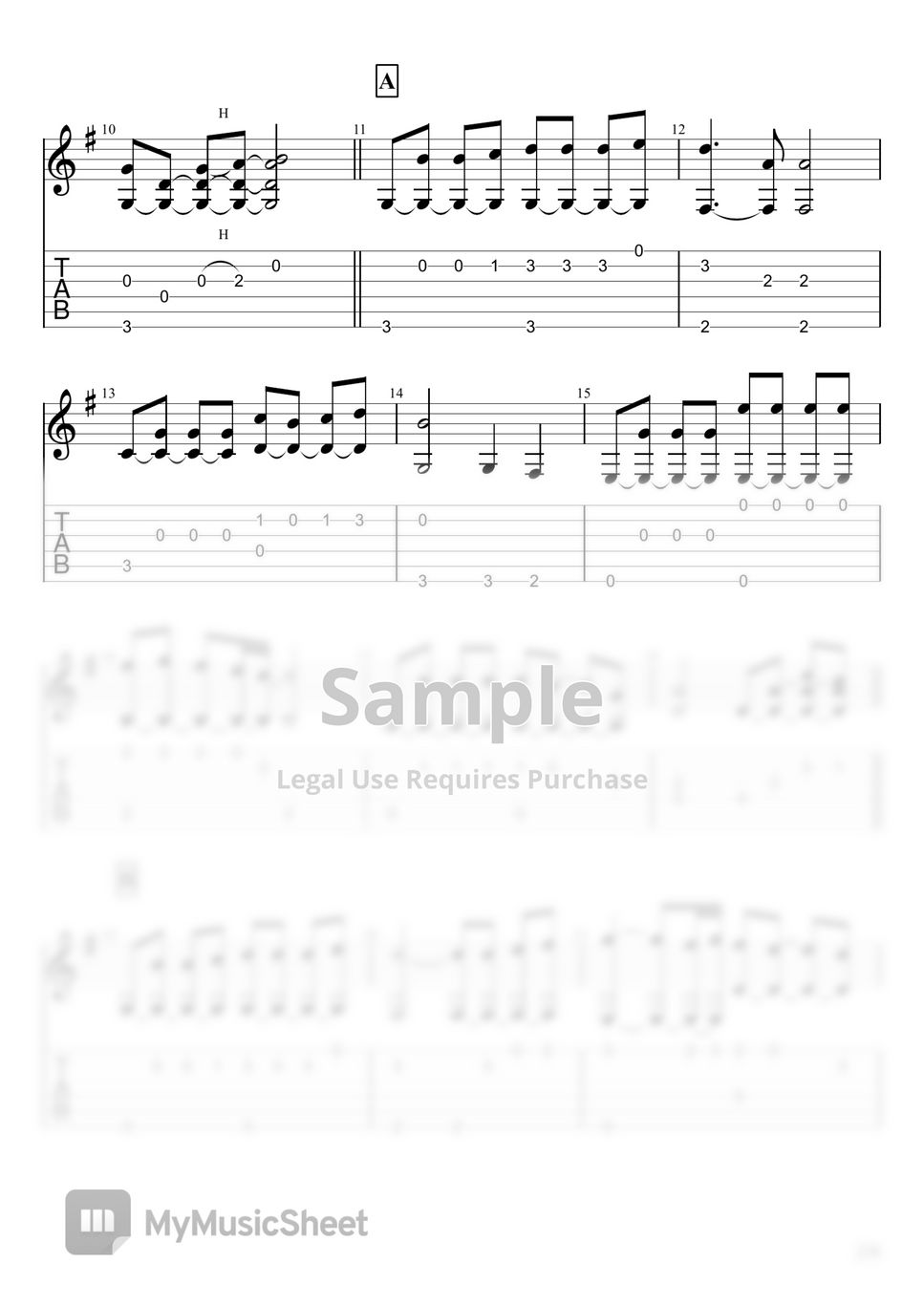 Hiromi Sakamoto - Tabidachi no hini (Fingerstyle) Bản nhạc by u3danchou