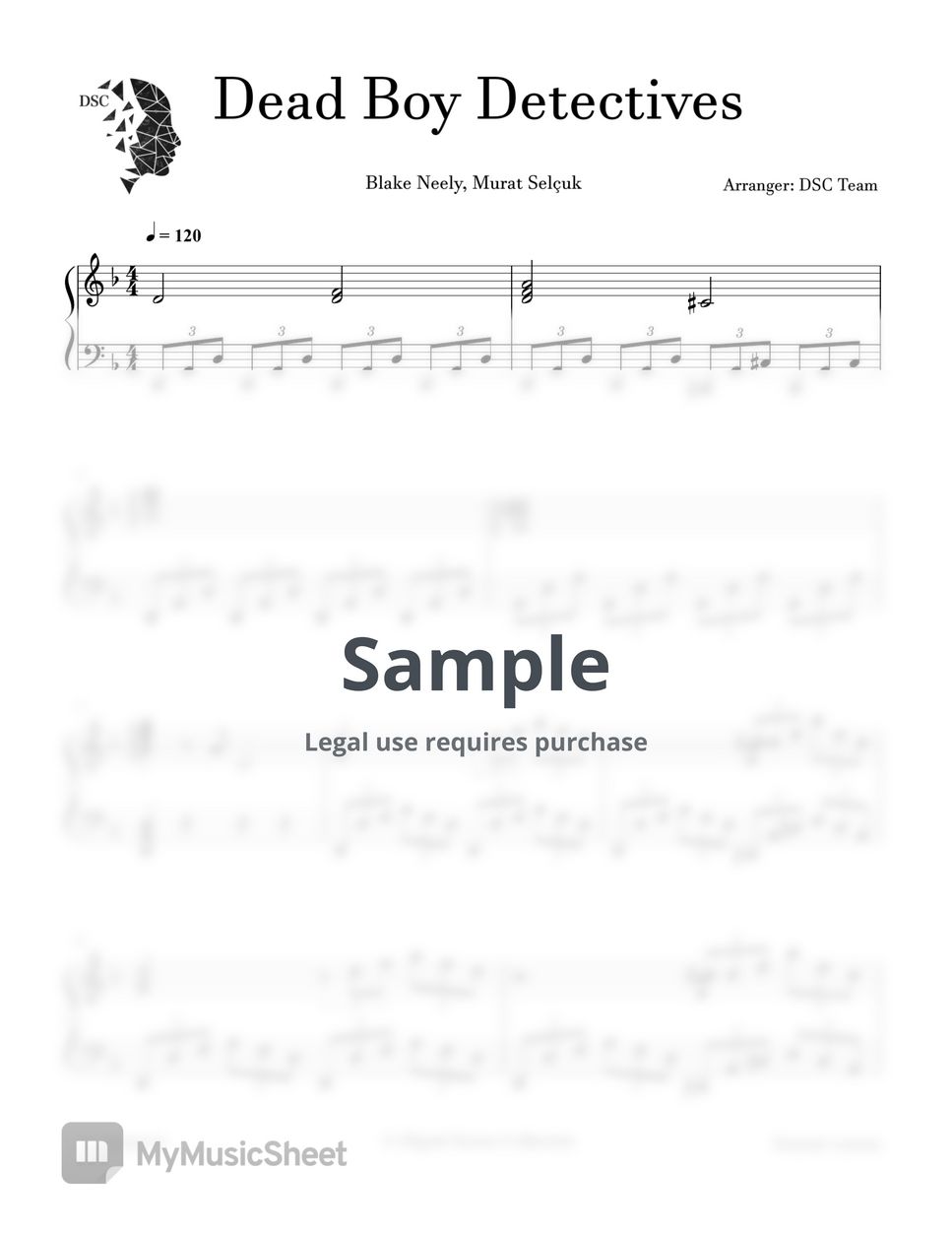 Blake Neely,Murat Selçuk - Dead Boy Detectives Sheet Music by Digital ...
