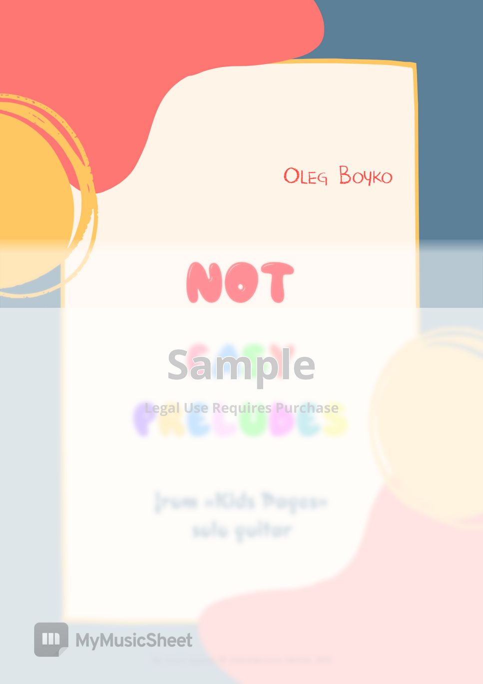 Not Easy Preludes from 'Kids Pages' Sheets by Oleg Boyko