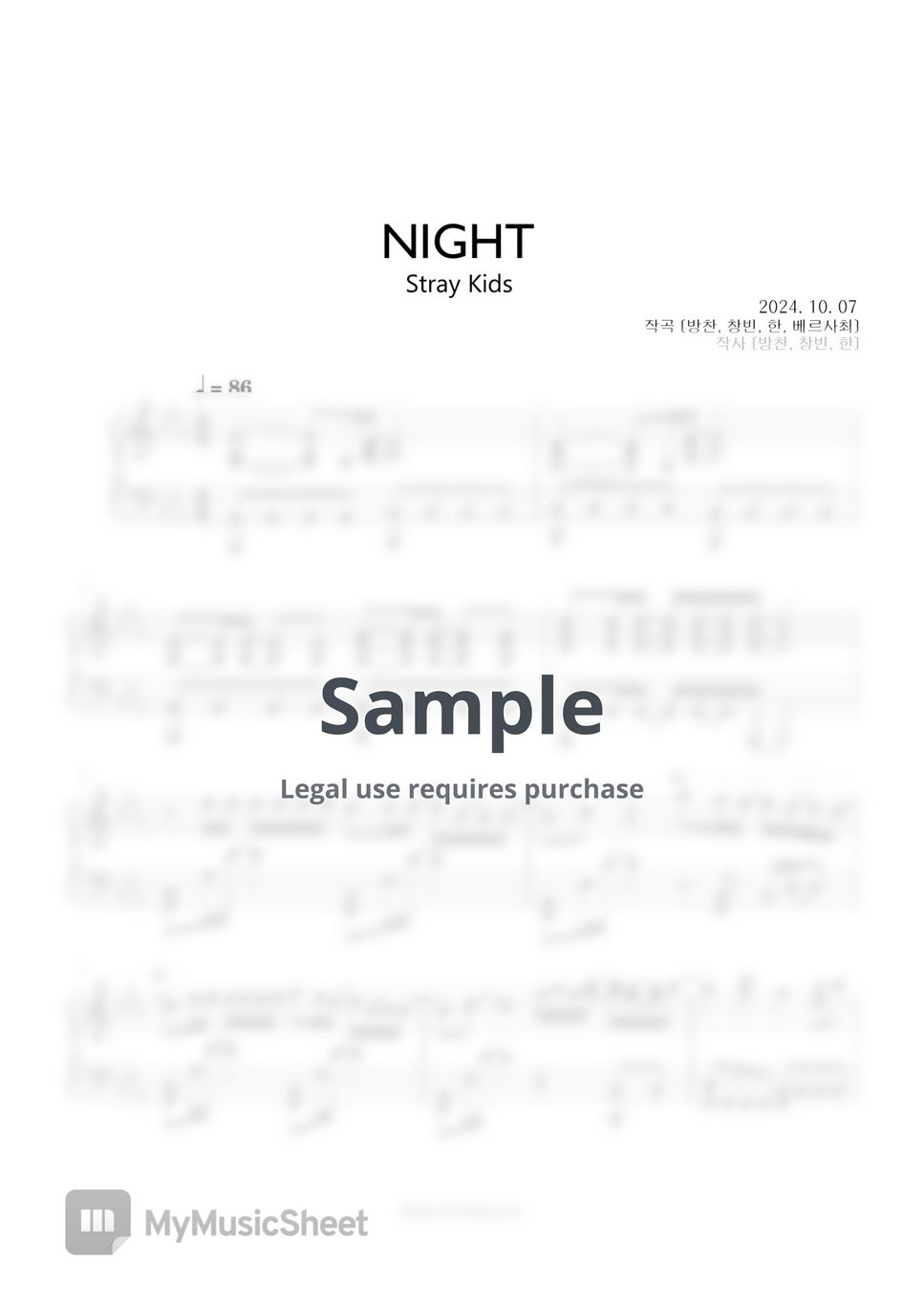 Stray Kids - NIGHT Sheets by boknowa